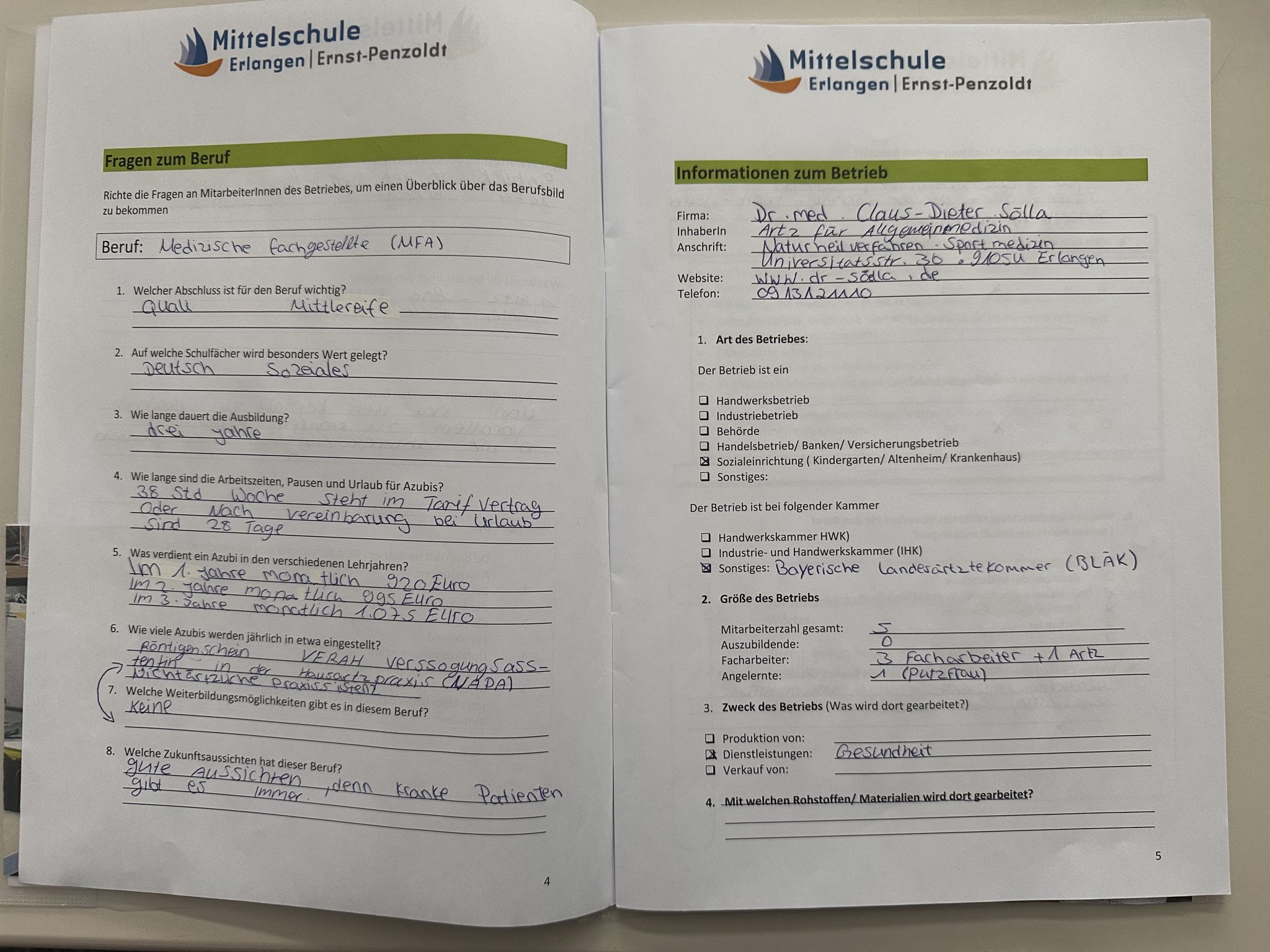 Berufsorientierung – Ernst-Penzoldt-Schule